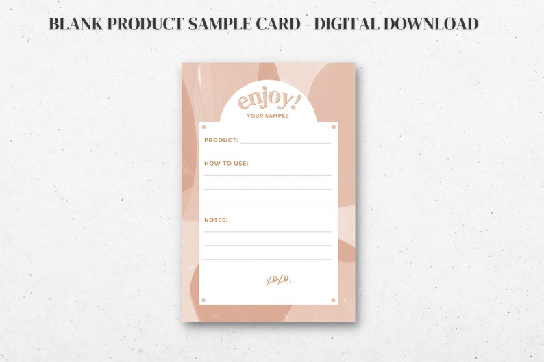 Blank Generic Sample Card | 4" X 6" Digital File | Digital Download ...