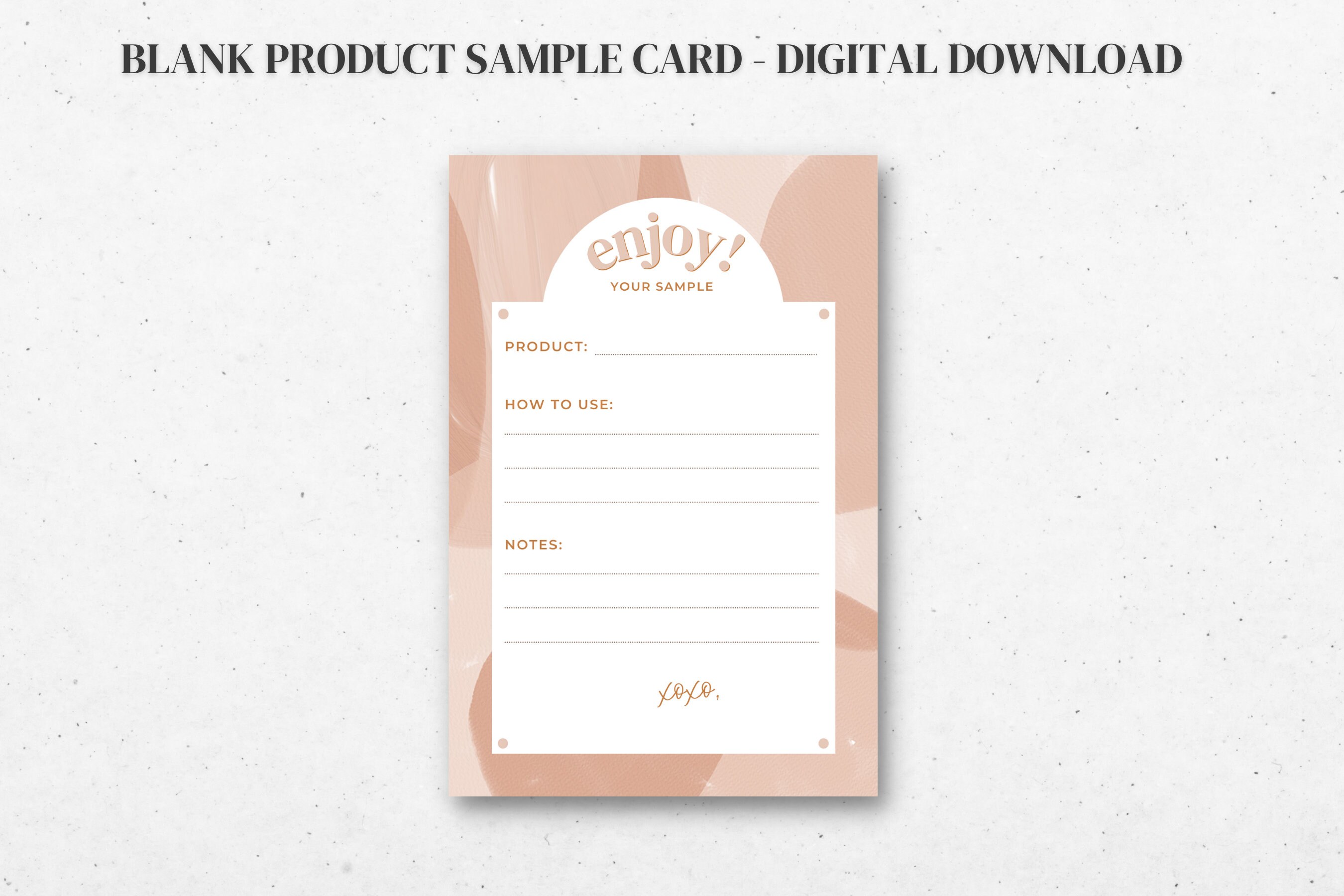 Blank Generic Sample Card | 4" X 6" Digital File | Digital Download ...