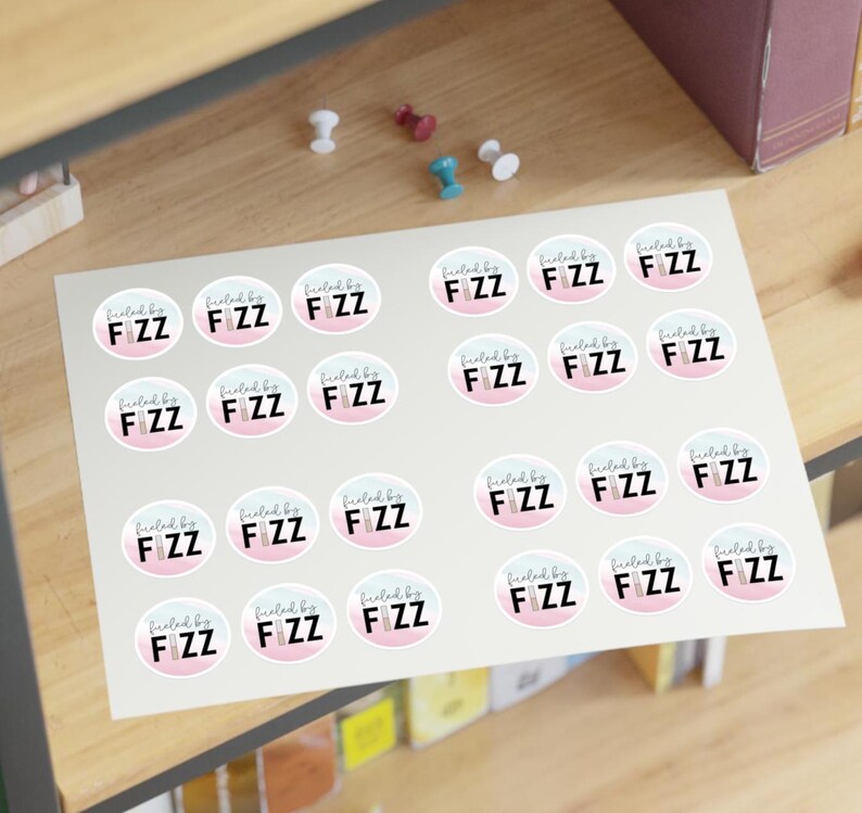 Sticker Sheet With 24 Stickers Fueled by Fizz Arbonne Stickers for ...