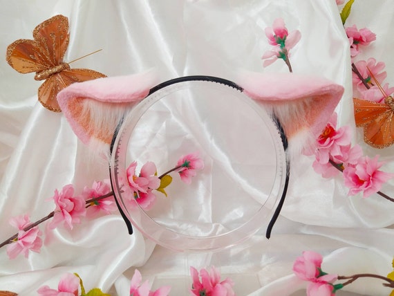 Pastel Pink Mini Cat Ears Kawaii Cute Kitten Cosplay | Etsy