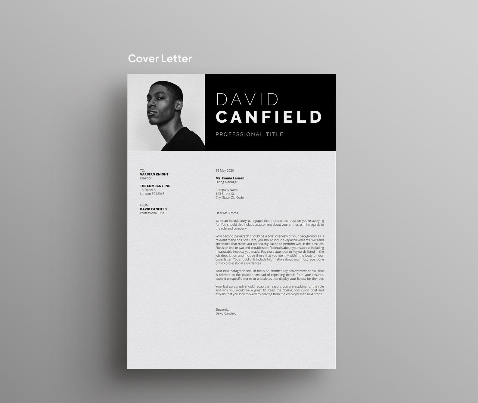 Professional Resume Template for Microsoft Word With Cover - Etsy