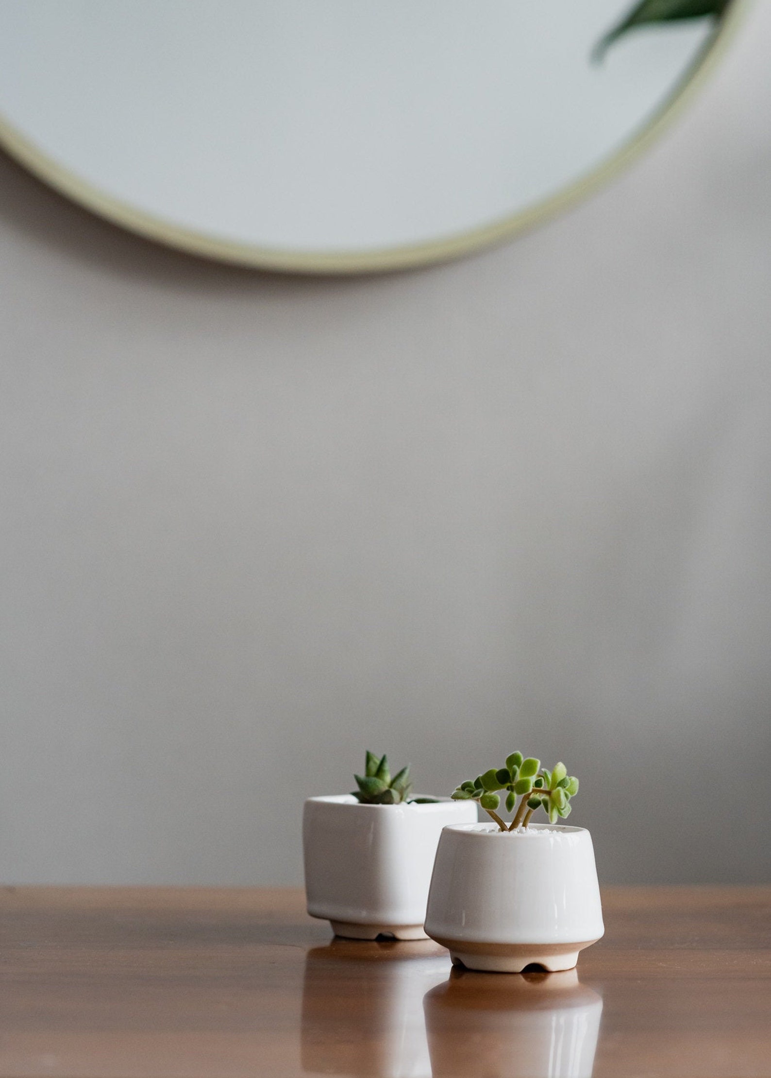 White Small Plant Pot Size M Set of 3 Ceramic Flower - Etsy
