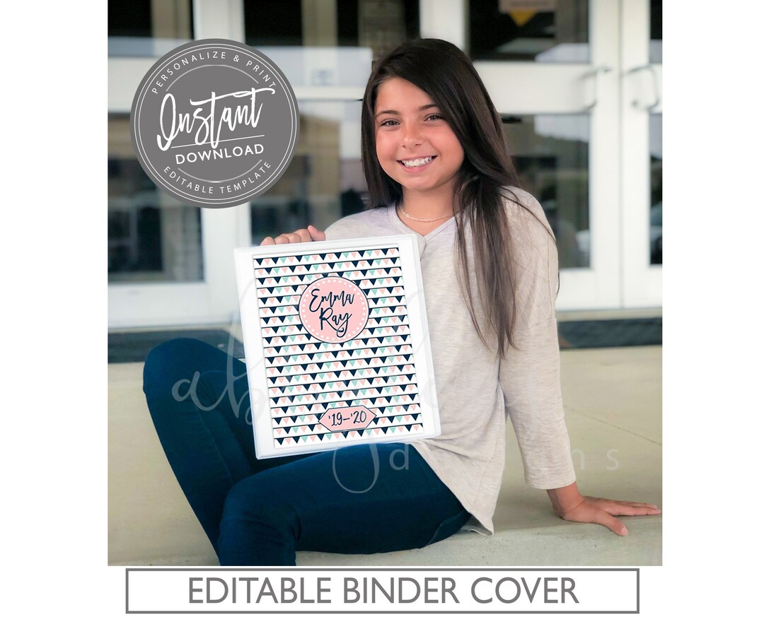 EDITABLE Binder Cover, Abstract Binder Cover, Back to School, School ...