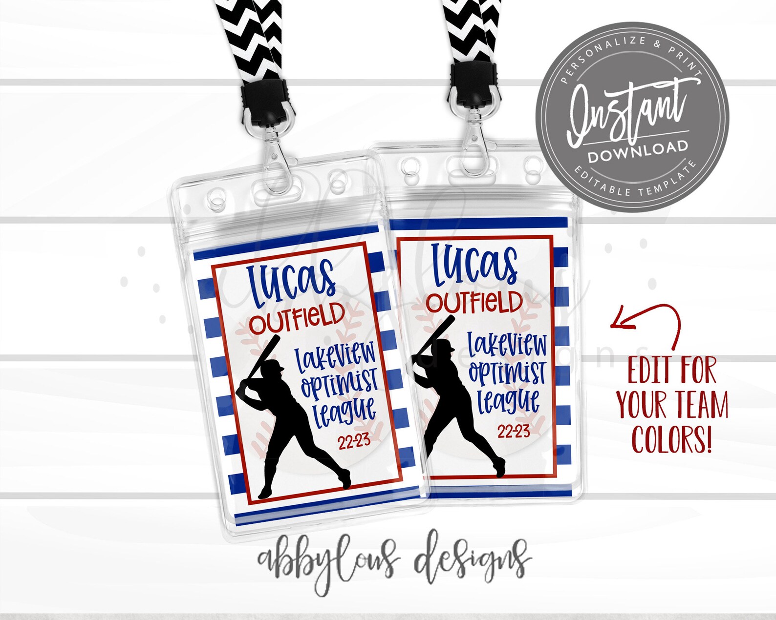 EDITABLE Baseball Bag Tags Printable Baseball Backpack Tags - Etsy