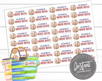 Baseball Name Printable - Etsy