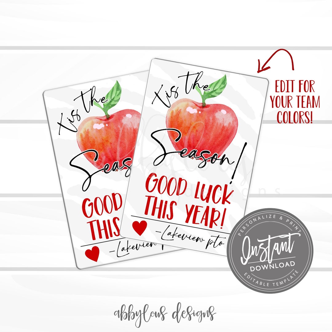 EDITABLE Back to School Good Luck Tags, Printable Teacher Tags ...
