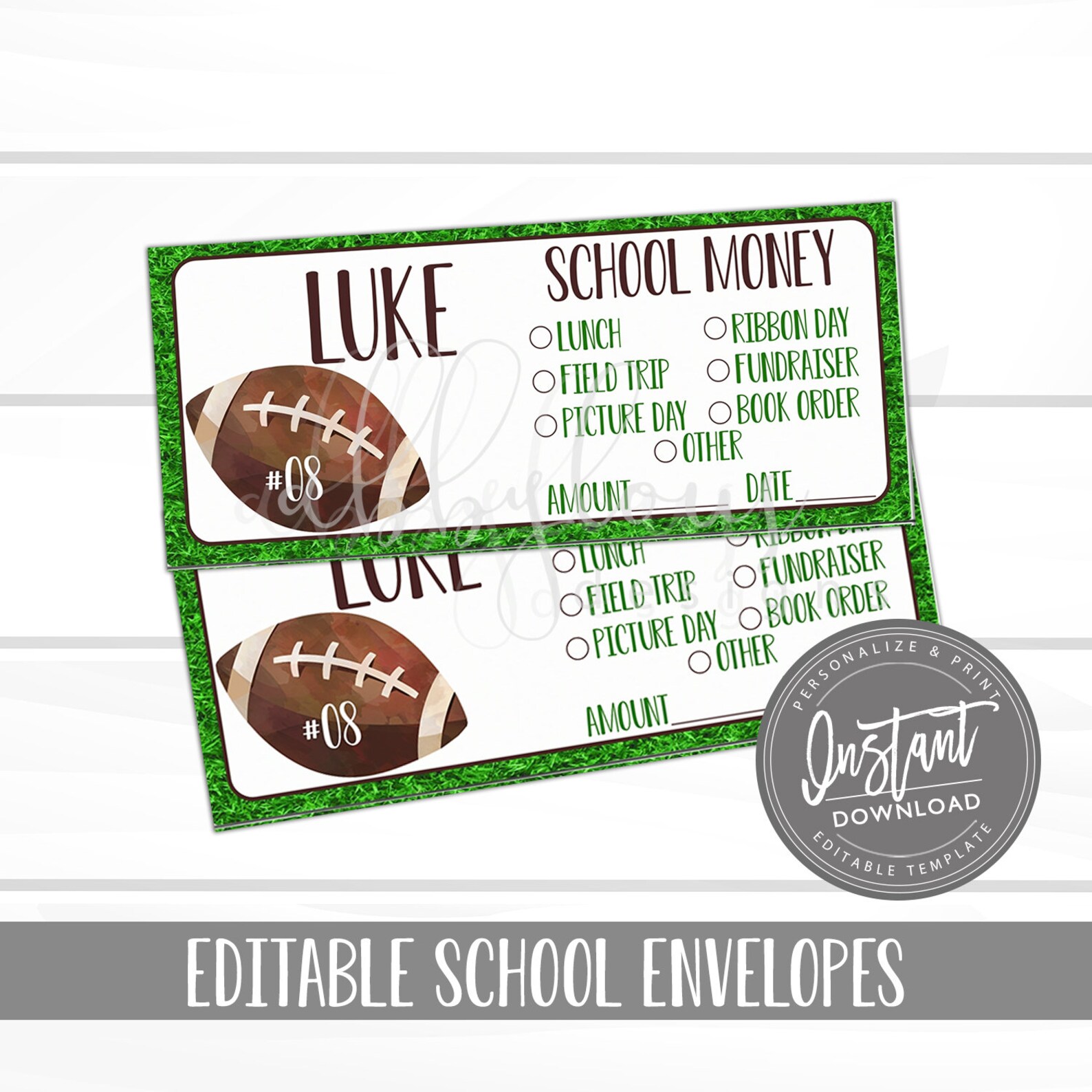 EDITABLE Football School Bundle Football Binder Cover | Etsy