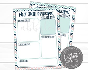 Editable Principal - Etsy