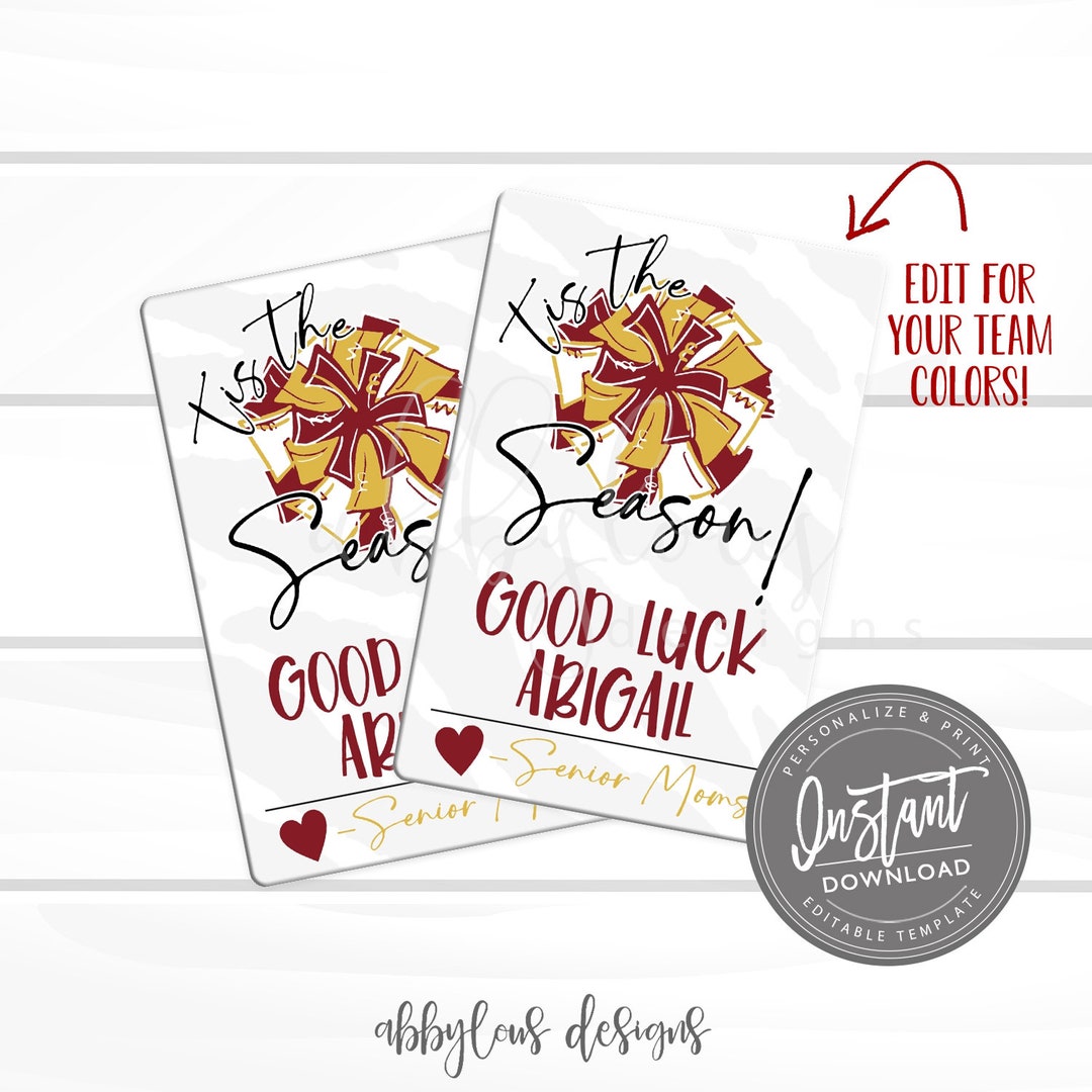 EDITABLE Dance Good Luck Tags, Printable Dance Team Tags, Personalized ...
