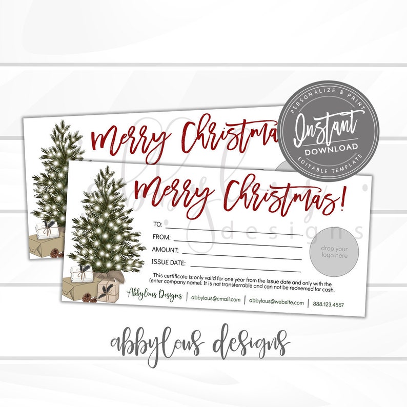 Editable Gift Certificate Printable Gift Voucher Editable - Etsy