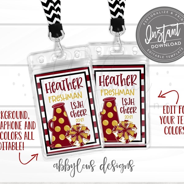 Cheerleader Printable - Etsy