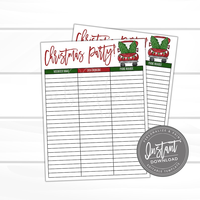 EDITABLE Teacher Volunteer Printable PTO/PTA Sign up Sheet - Etsy