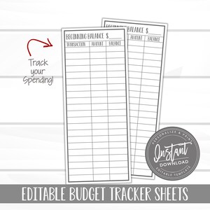 EDITABLE Budget Envelopes, Cash Tracker, Watercolor Budget Envelopes ...