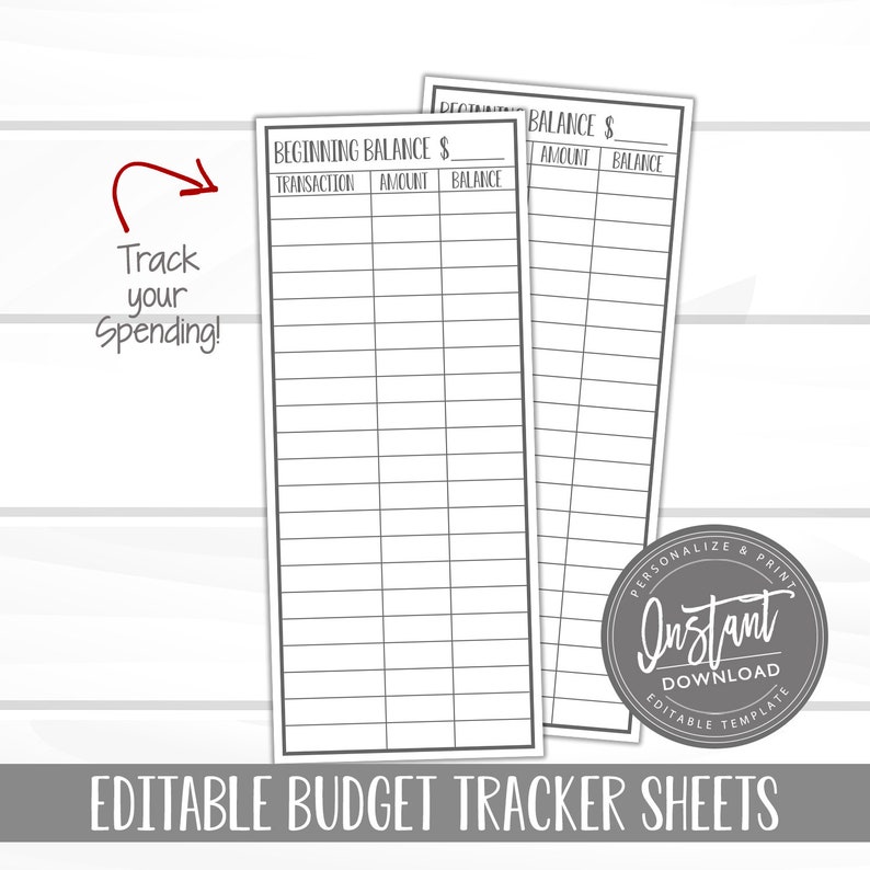 EDITABLE Budget Envelopes Cash Tracker Abstract Budget - Etsy