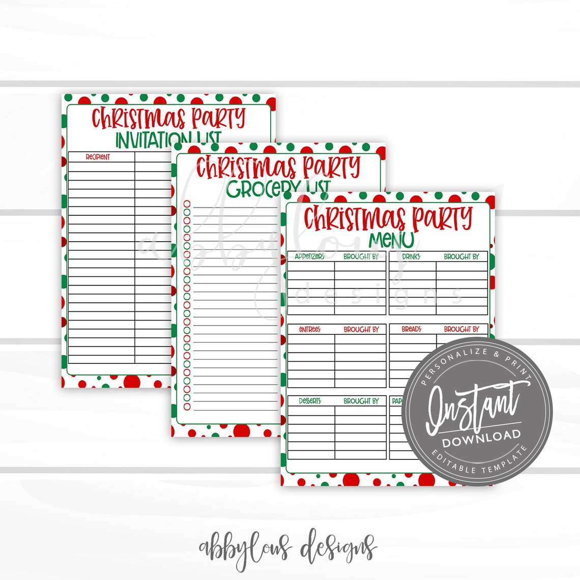 EDITABLE Christmas Planner Printable, Christmas Party Planner, Gift ...