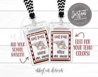 Classroom Hall Passes for Teachers Printable and Custom Hall - Etsy