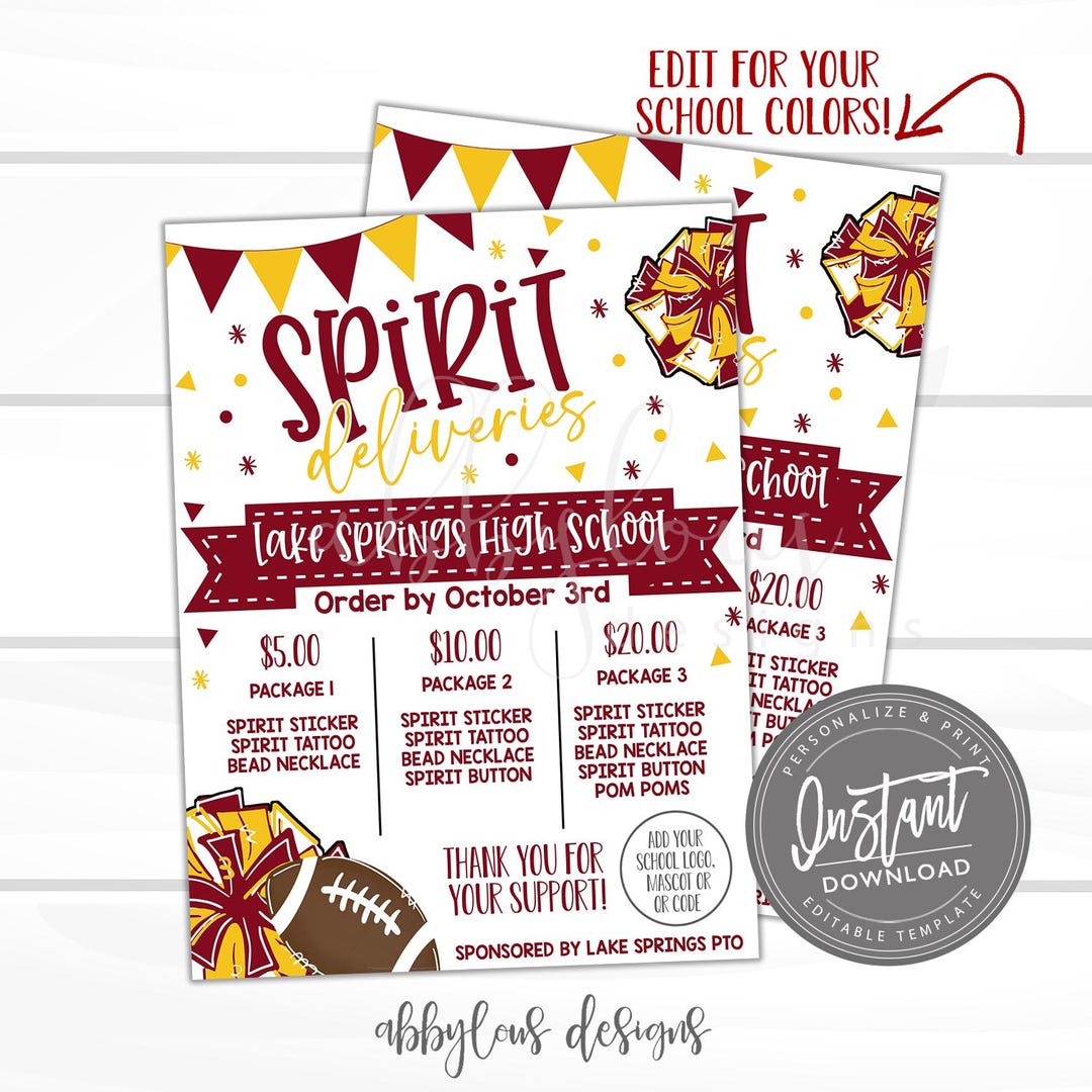 EDITABLE School Fundraiser Flyer, School Delivery Fundraiser, Printable ...