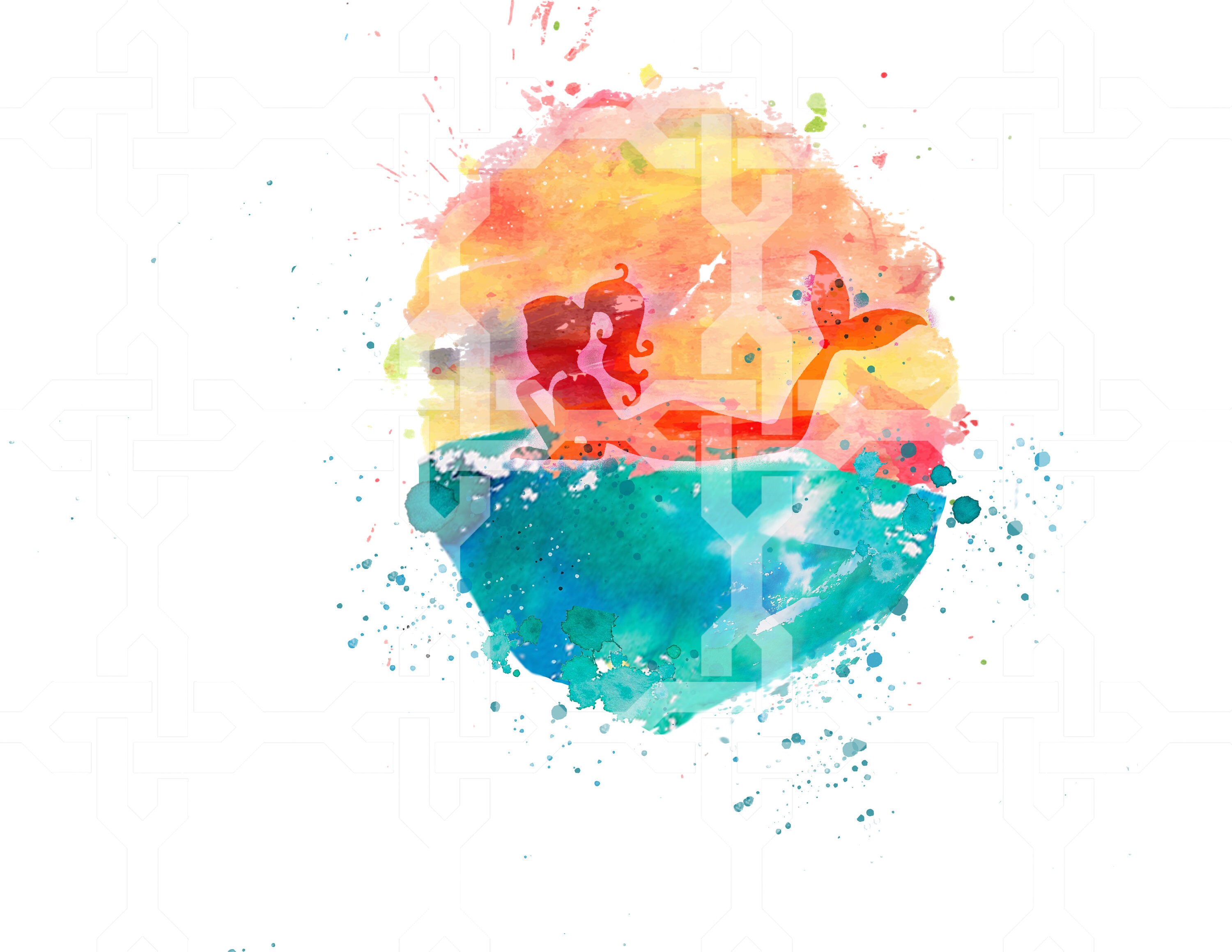 Watercolor Painting Color Wheel Watercolor Print Splash of Color etna ...