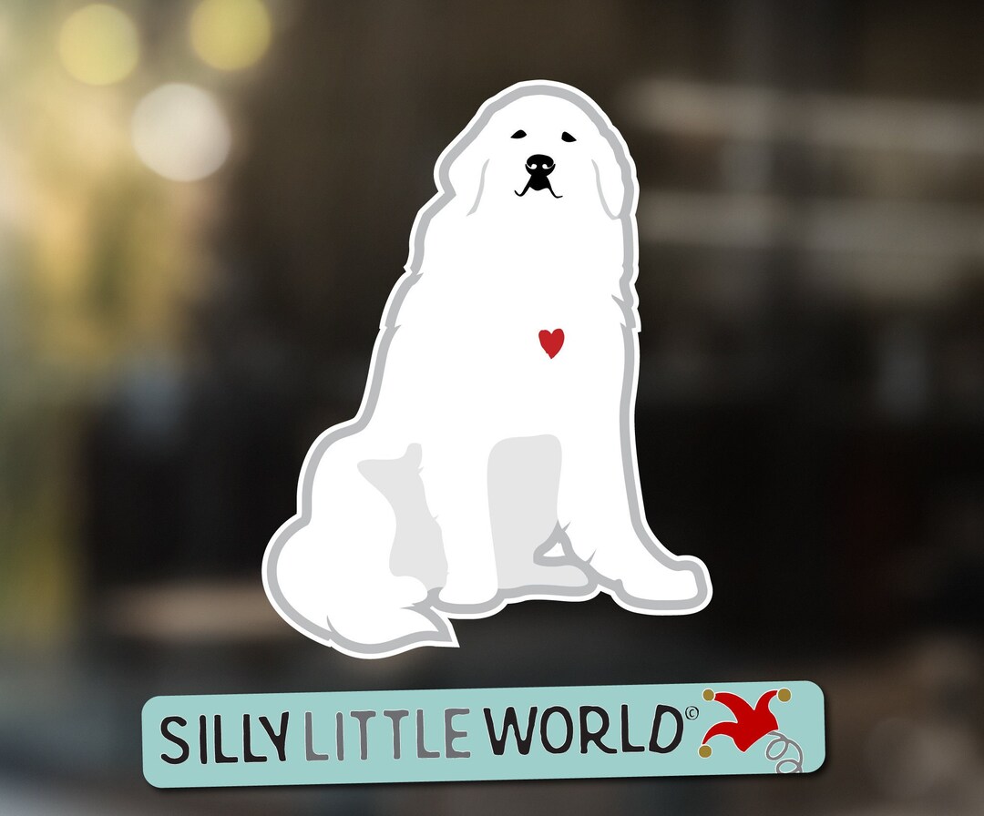 Great Pyrenees Car Decal, Permanent Sticker, Pet Decal, Vinyl Decal ...