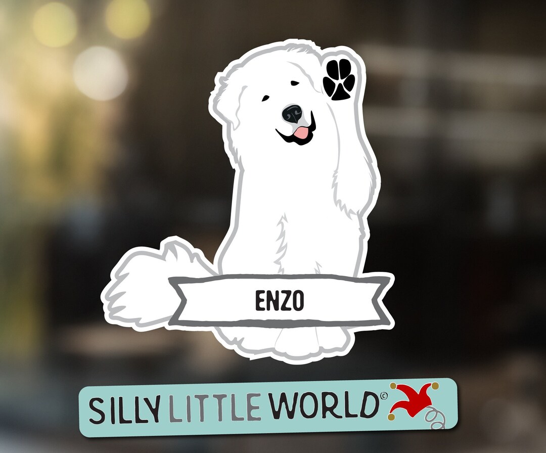Personalized Great Pyrenees Car Decal, Permanent Sticker, Vinyl Decal ...