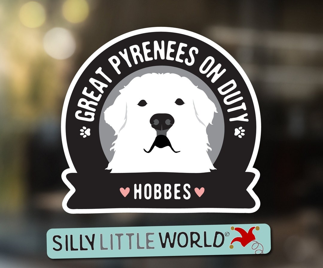 Personalized Great Pyrenees Car Decal, Permanent Sticker, Pet Decal ...