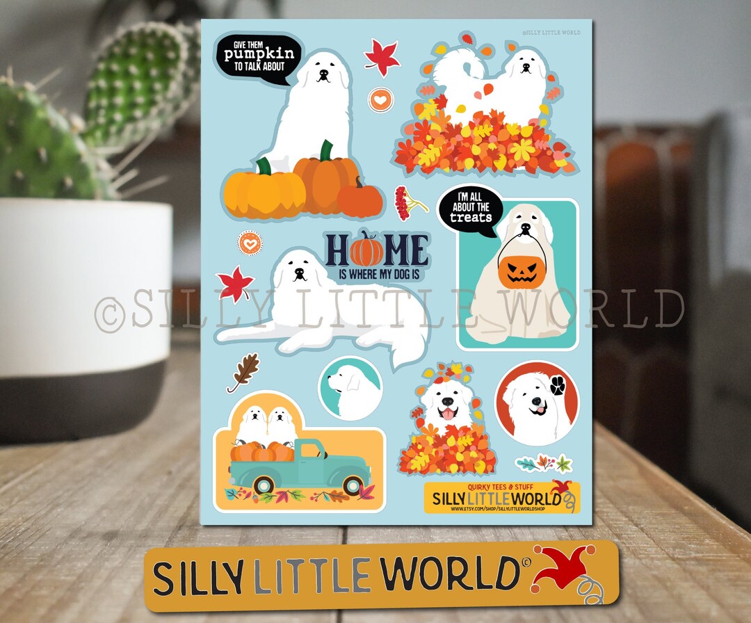 Great Pyrenees Sticker Set, Dog Sticker Sheet, Pyrenees Sticker Set ...