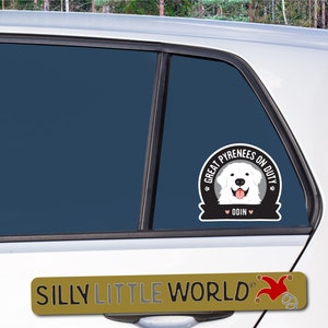 Personalized Great Pyrenees Car Decal, Permanent Sticker, Pet Decal ...