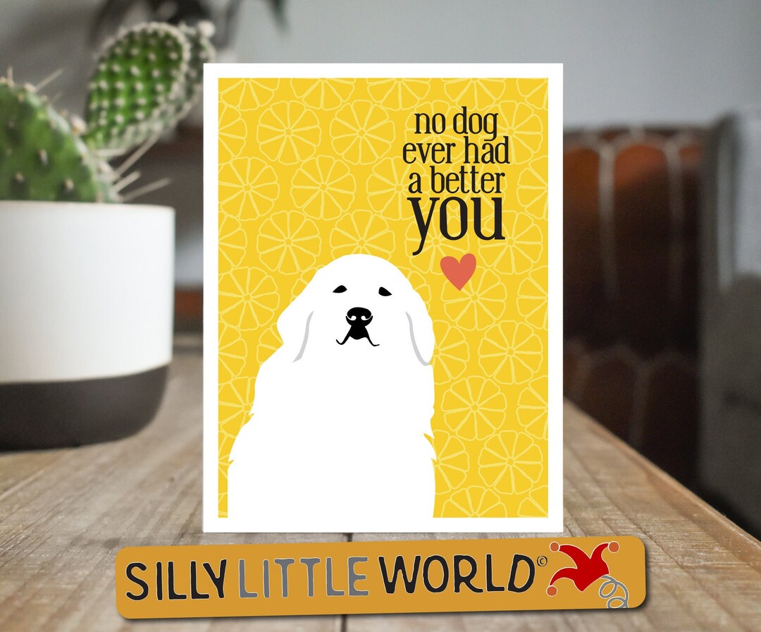 Cute Mothers Day Card From Dog, Great Pyrenees Card Set, Mom ...
