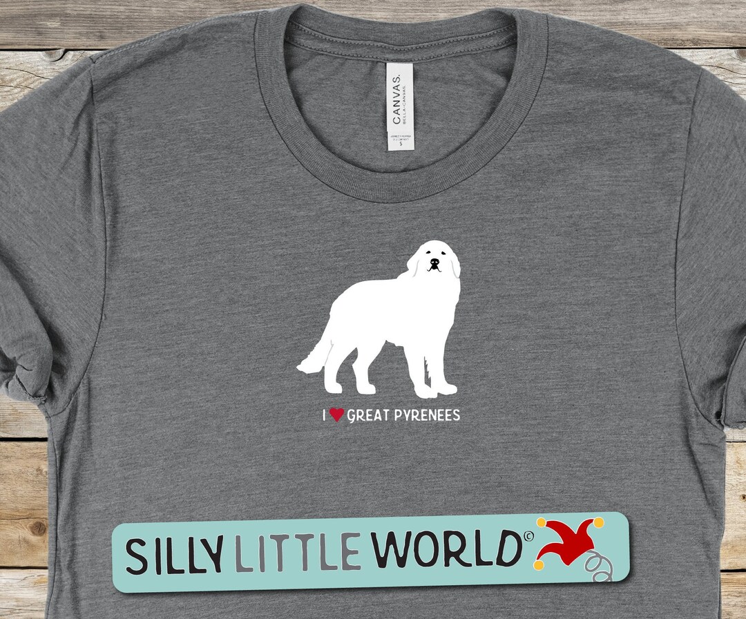 I Heart Great Pyrenees Tshirt, Dog Lover Gifts for Dog Mom, Cute Dog ...