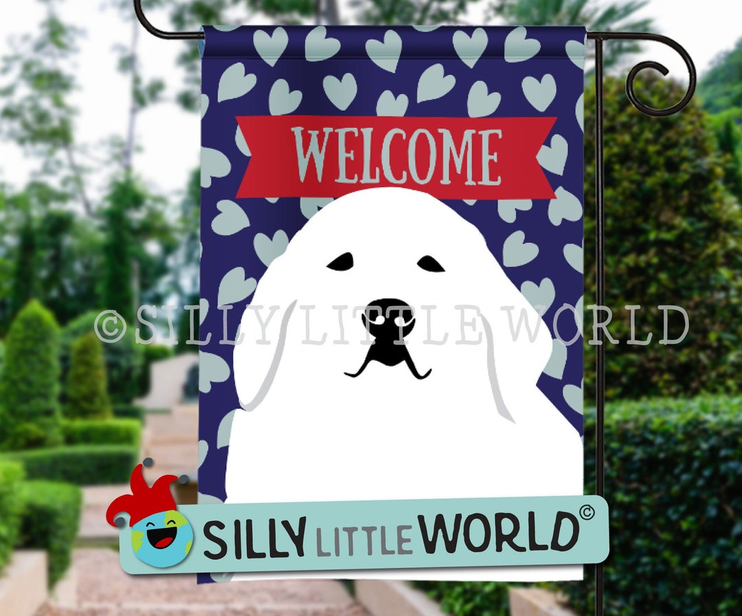 Great Pyrenees Flag, Dog Yard Flag, Dog Breed Garden Flag, Dog Garden ...