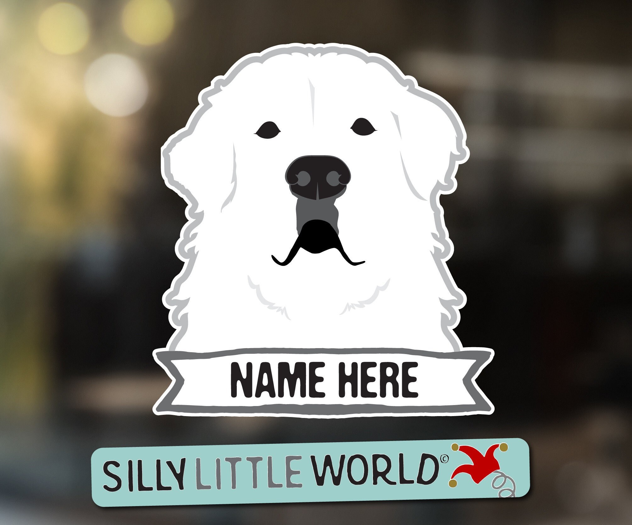 Personalized Great Pyrenees Vinyl Decal for Cars, Laptops & Windows ...