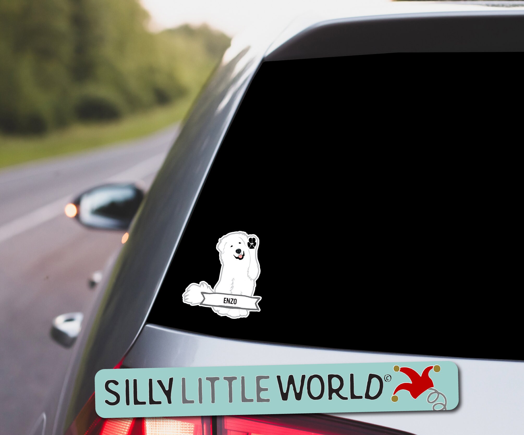 Personalized Great Pyrenees Car Decal, Permanent Sticker, Vinyl Decal ...