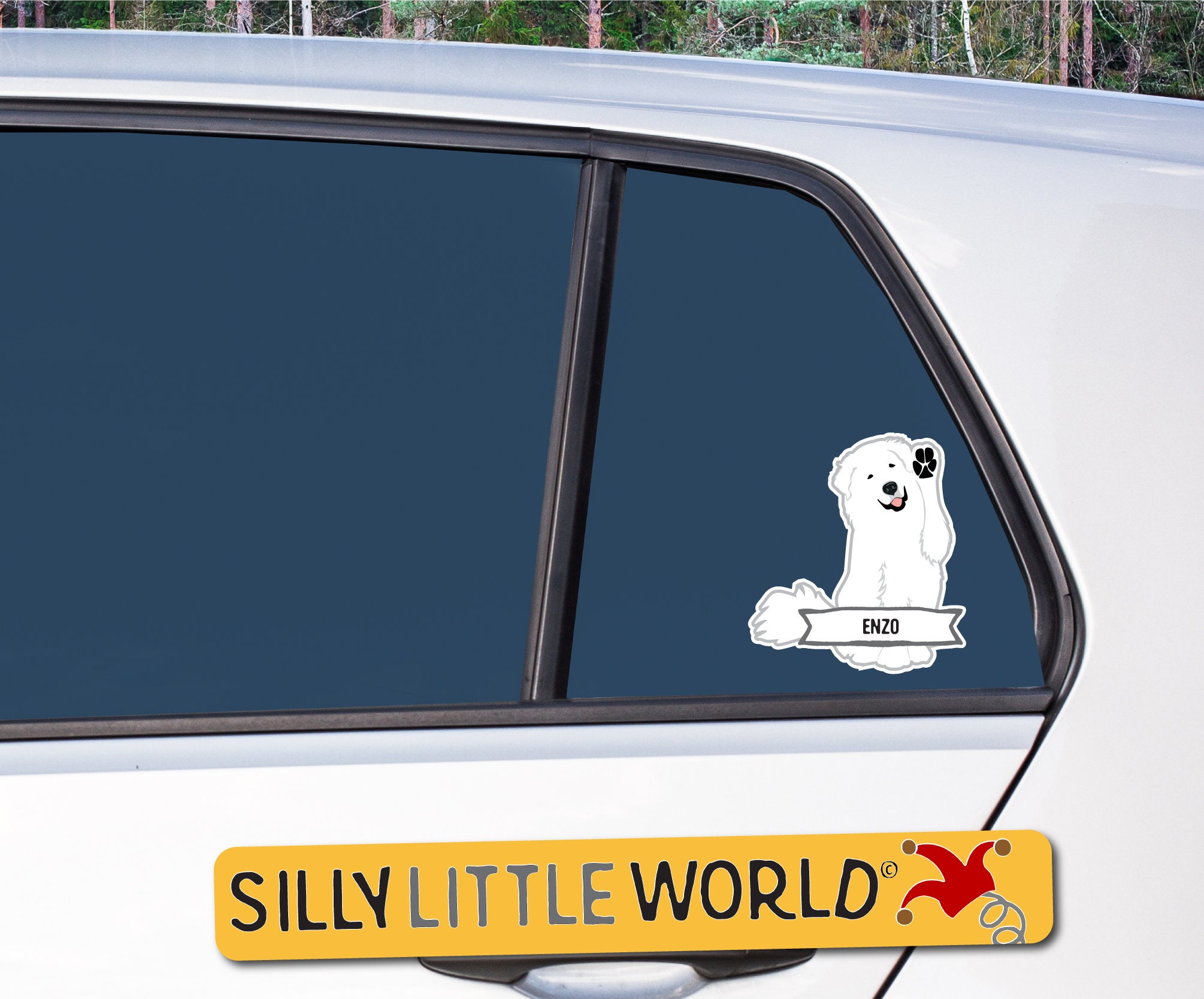 Personalized Great Pyrenees Car Decal, Permanent Sticker, Vinyl Decal ...
