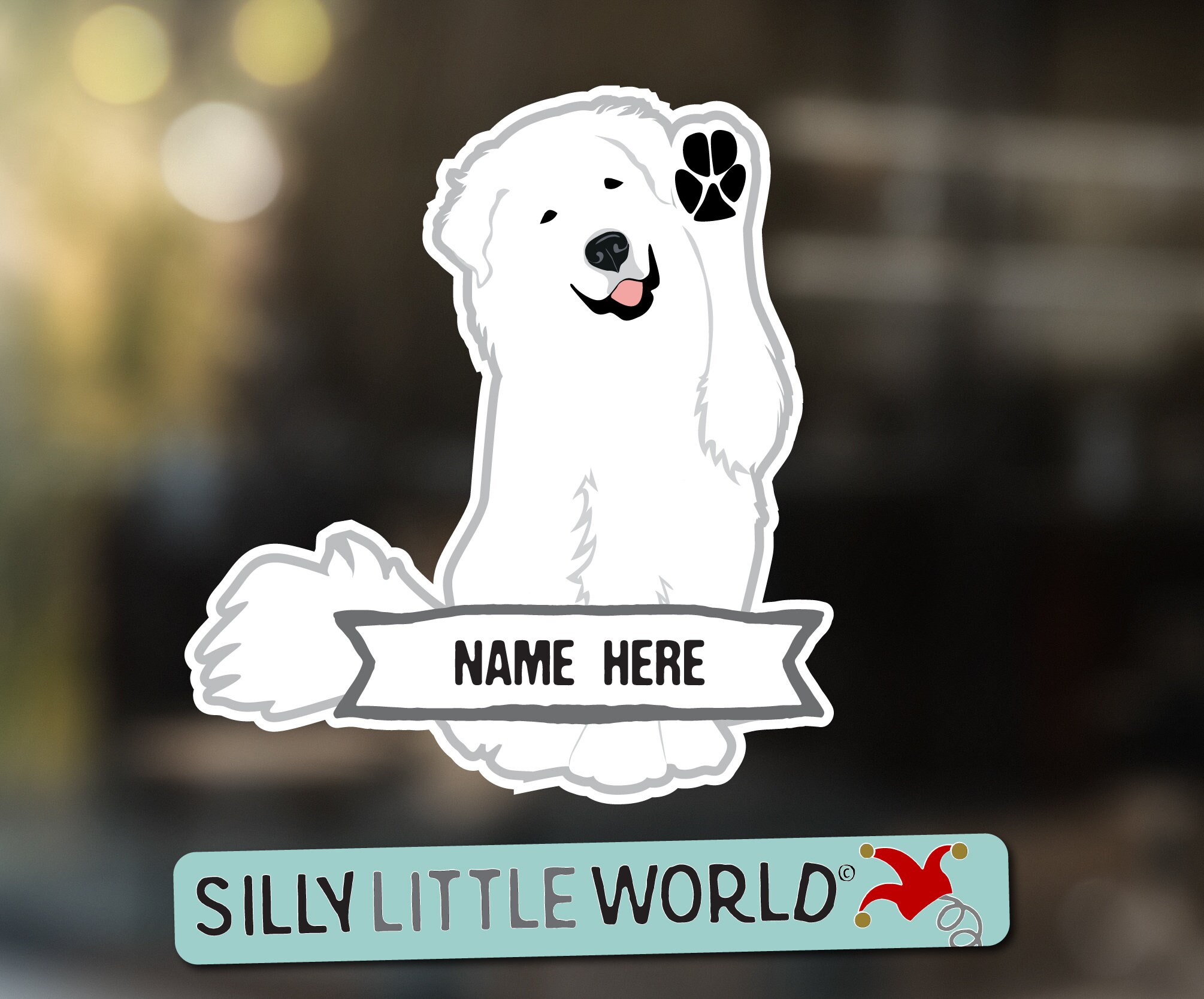 Personalized Great Pyrenees Car Decal, Permanent Sticker, Vinyl Decal ...