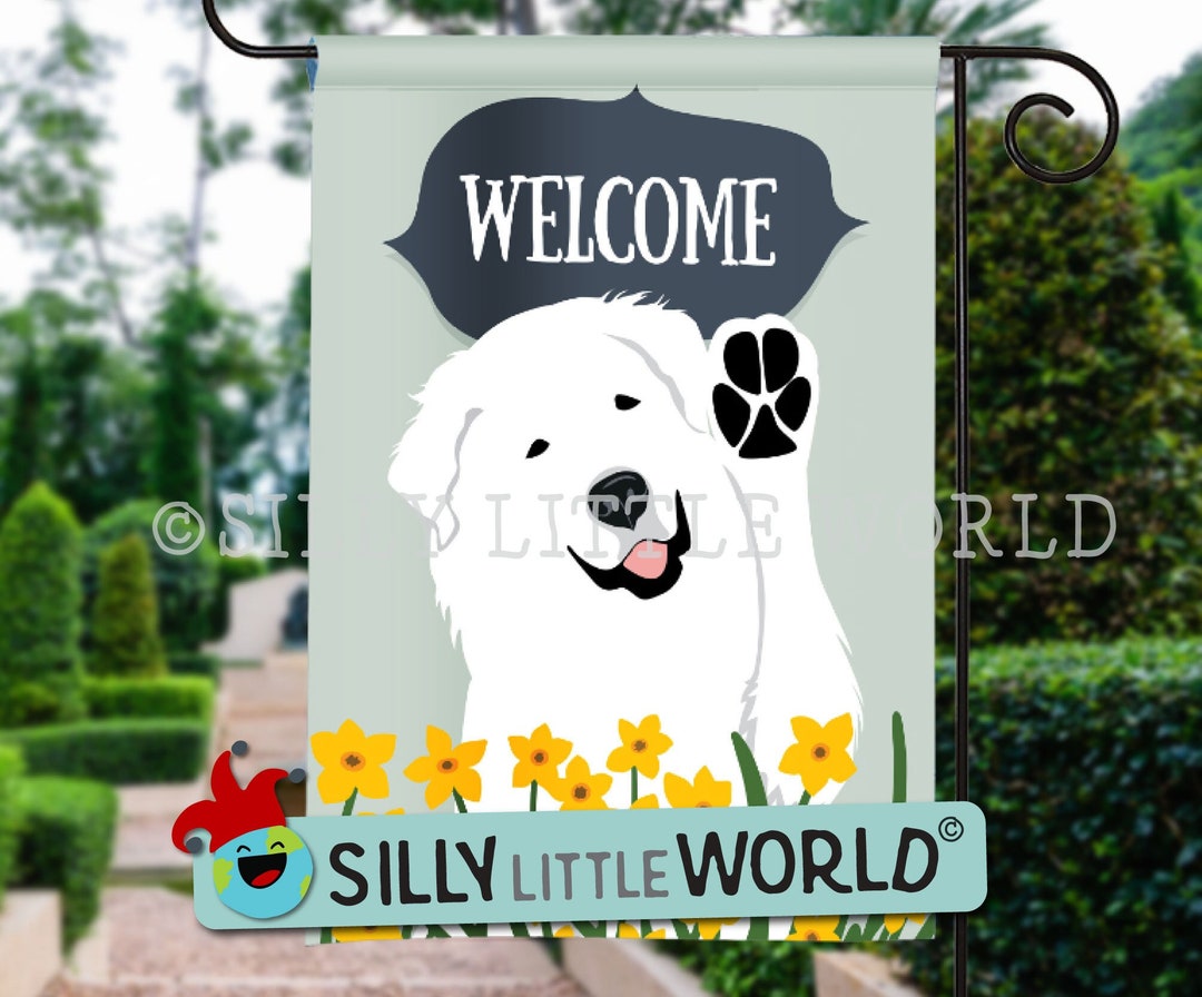 Great Pyrenees Flag, Dog Yard Flag, Dog Breed Garden Flag, Dog Garden ...