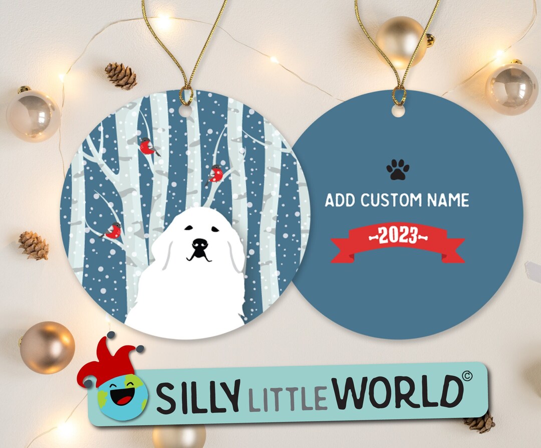 Great Pyrenees Birds in Birch Trees Ornament Custom - Etsy