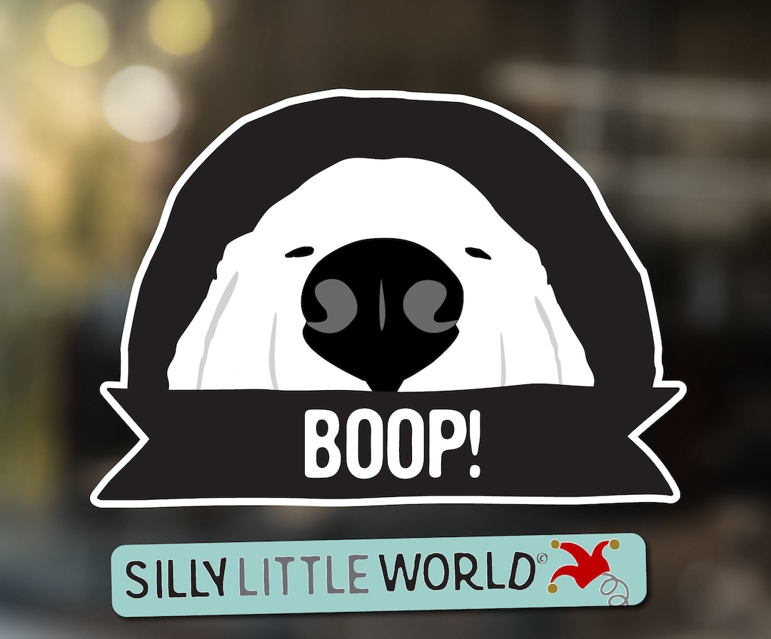 Great Pyrenees Car Decal "boop" Nose, Permanent Pet Sticker for Laptop ...