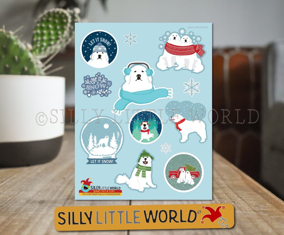 Great Pyrenees Sticker Set, Dog Sticker Sheet, Pyrenees Sticker Set ...