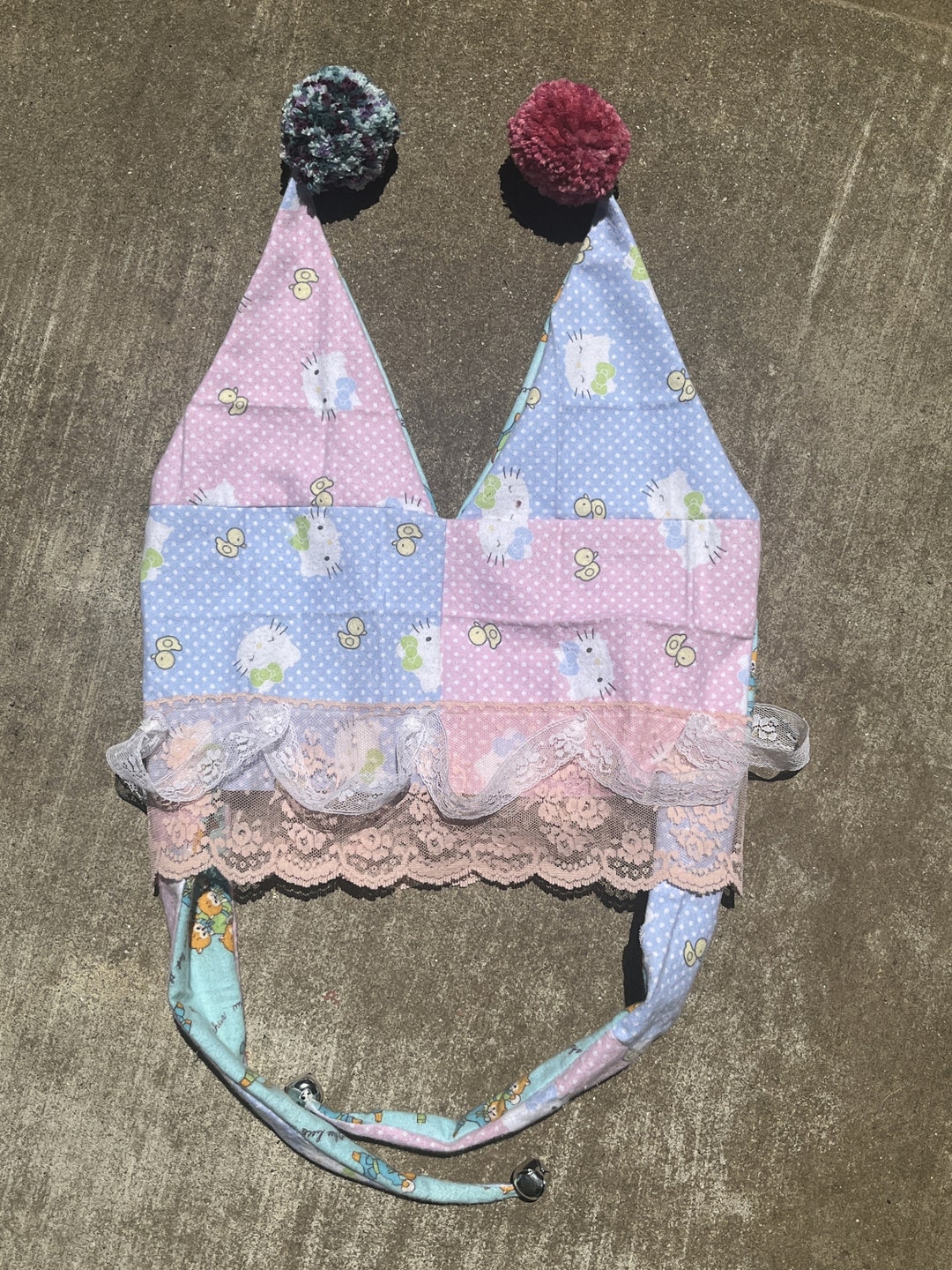 Patchwork Hello Kitty Inspired Jester Hat - Etsy