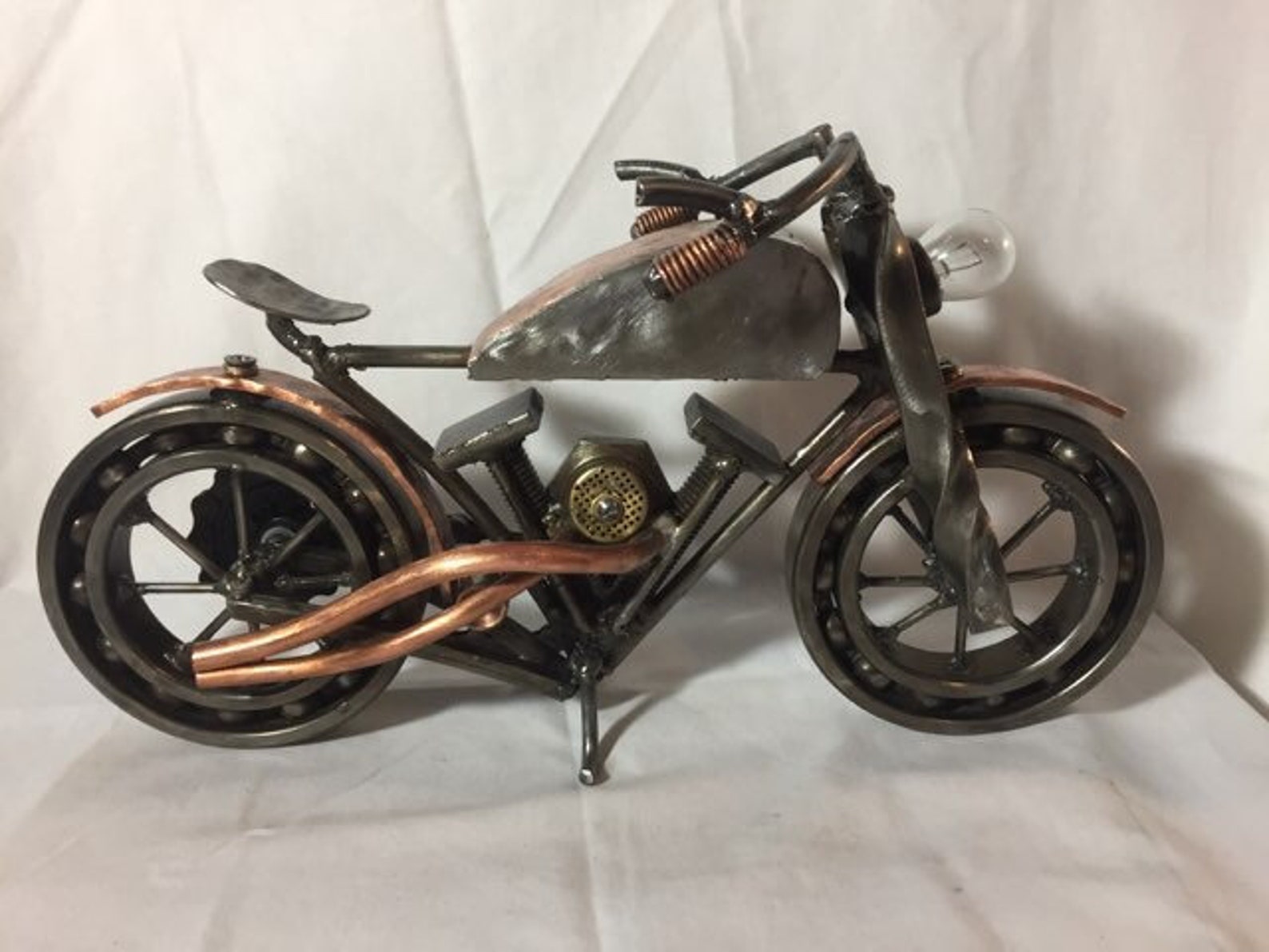 Metal Motorcycle Sculpture - Etsy