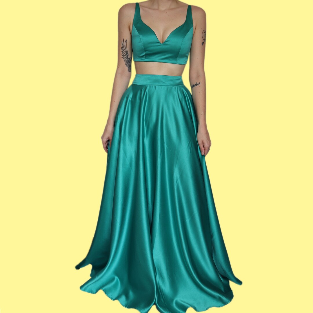 Absolutely Stunning Turquoise 2 Piece Top/skirt Set UK S - Etsy