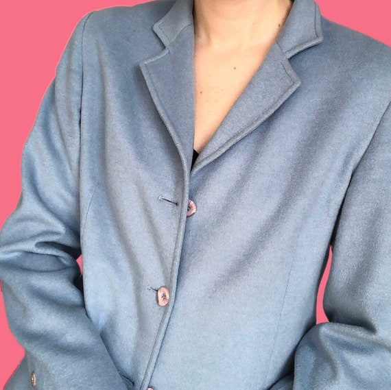 Stunning dusky blue super soft 2 piece suit UK 10 - Gem