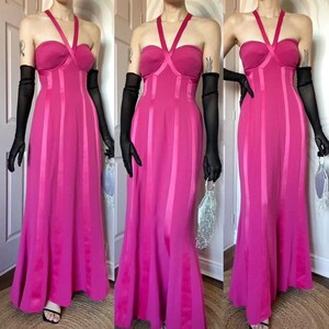 Pink Frank Usher Panelled Evening Prom Ball Gown Dress | UK 12/US 8/EU ...