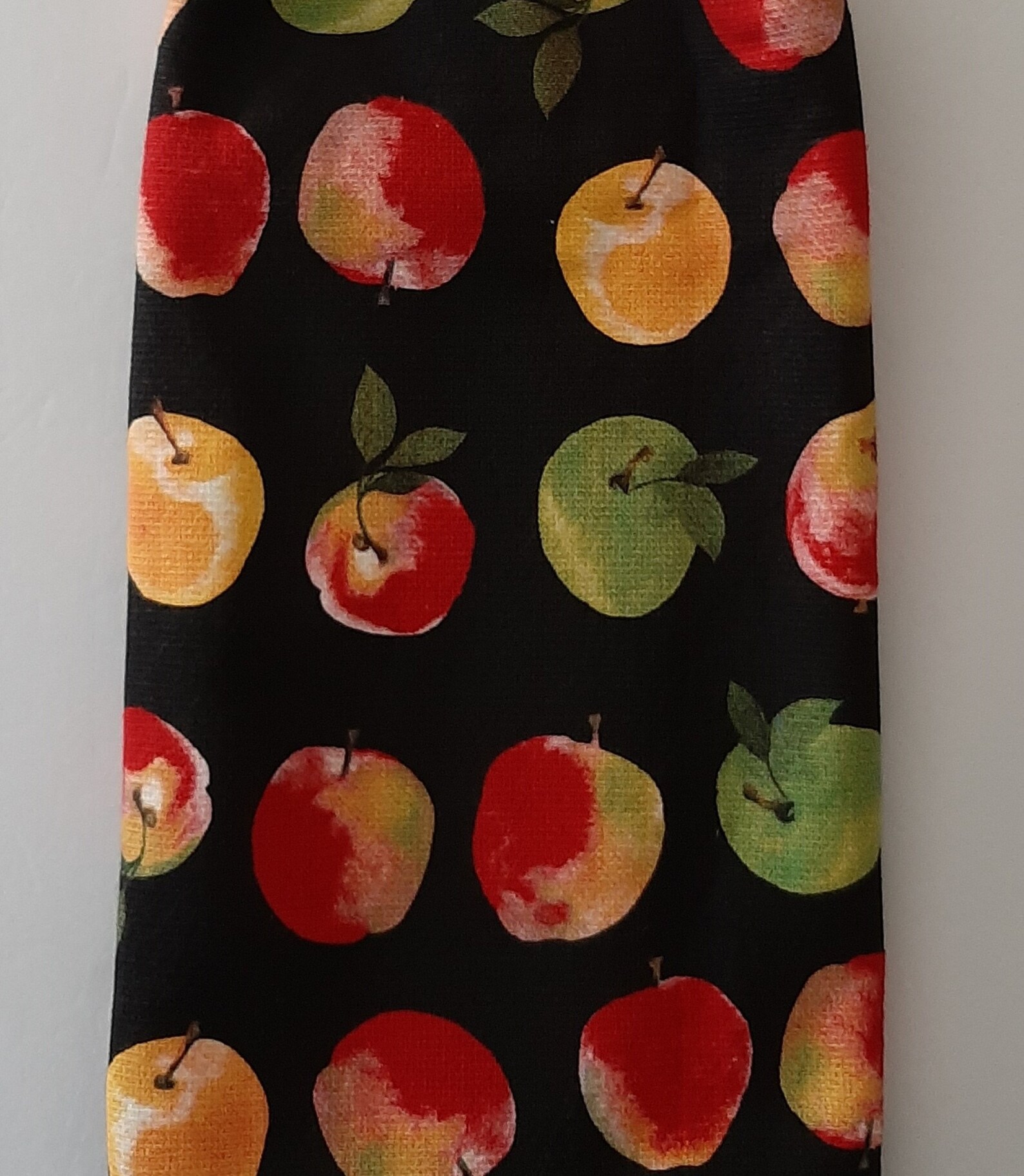 Apples Kitchen Towel With Crocheted Topper for Hanging - Etsy