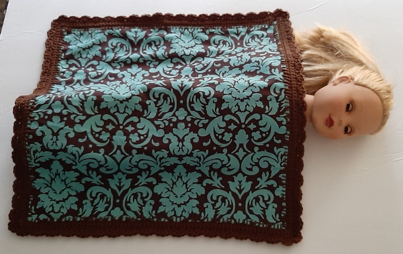 Teal & Brown Blanket for 18” Girl-boy Dolls | American Girl, My Life ...