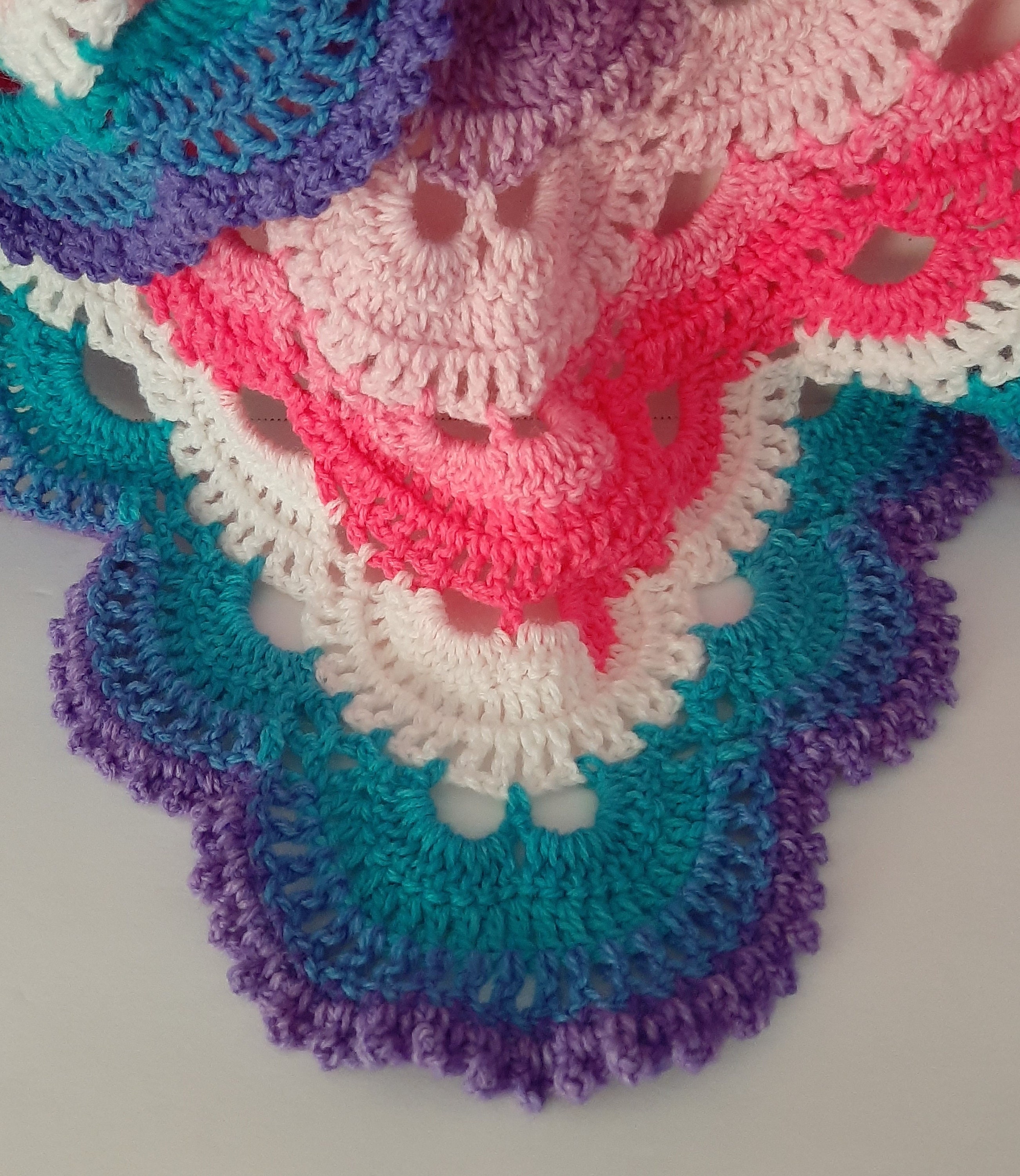 Multi Colored Crocheted Woman's Wrap Handmade Ladies - Etsy