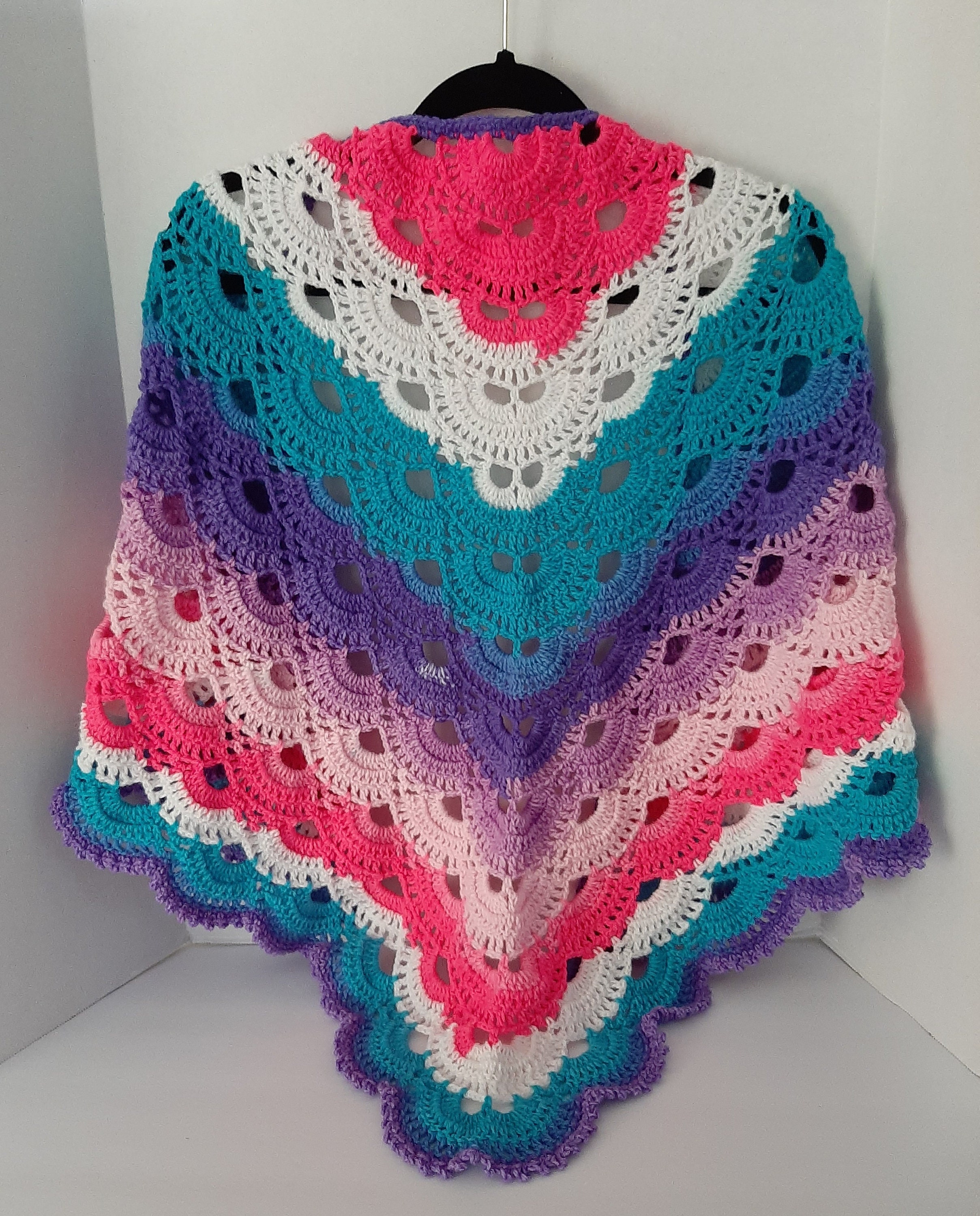 Multi Colored Crocheted Woman's Wrap Handmade Ladies - Etsy