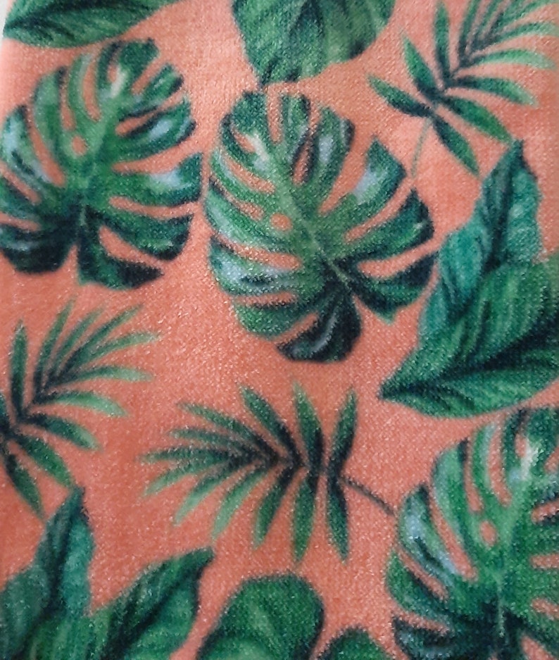 Leaf Design Kitchen Towel With Crocheted Topper for Hanging | Apricot ...