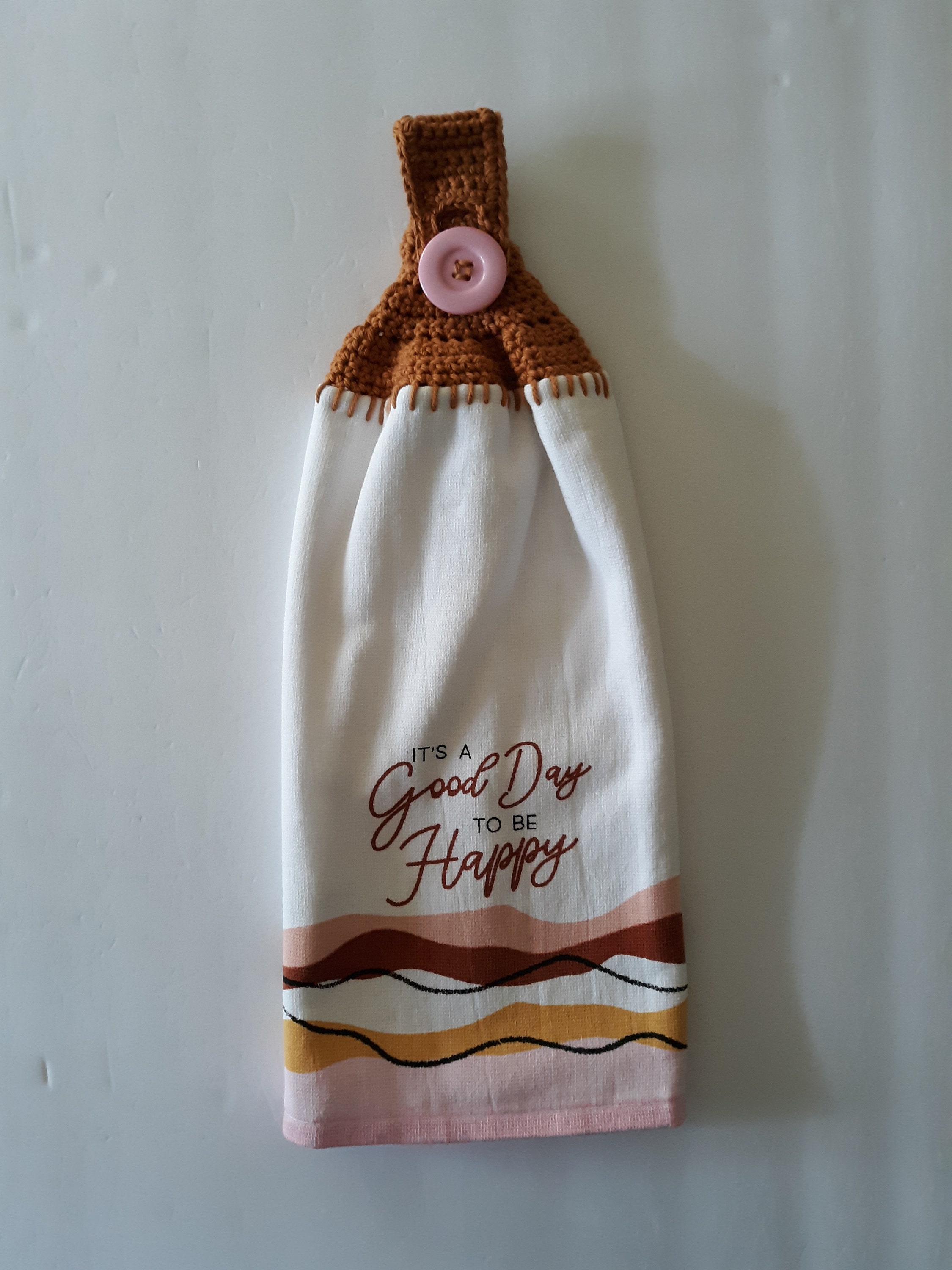 Kitchen Towel With Crocheted Topper for Hanging its a Good - Etsy