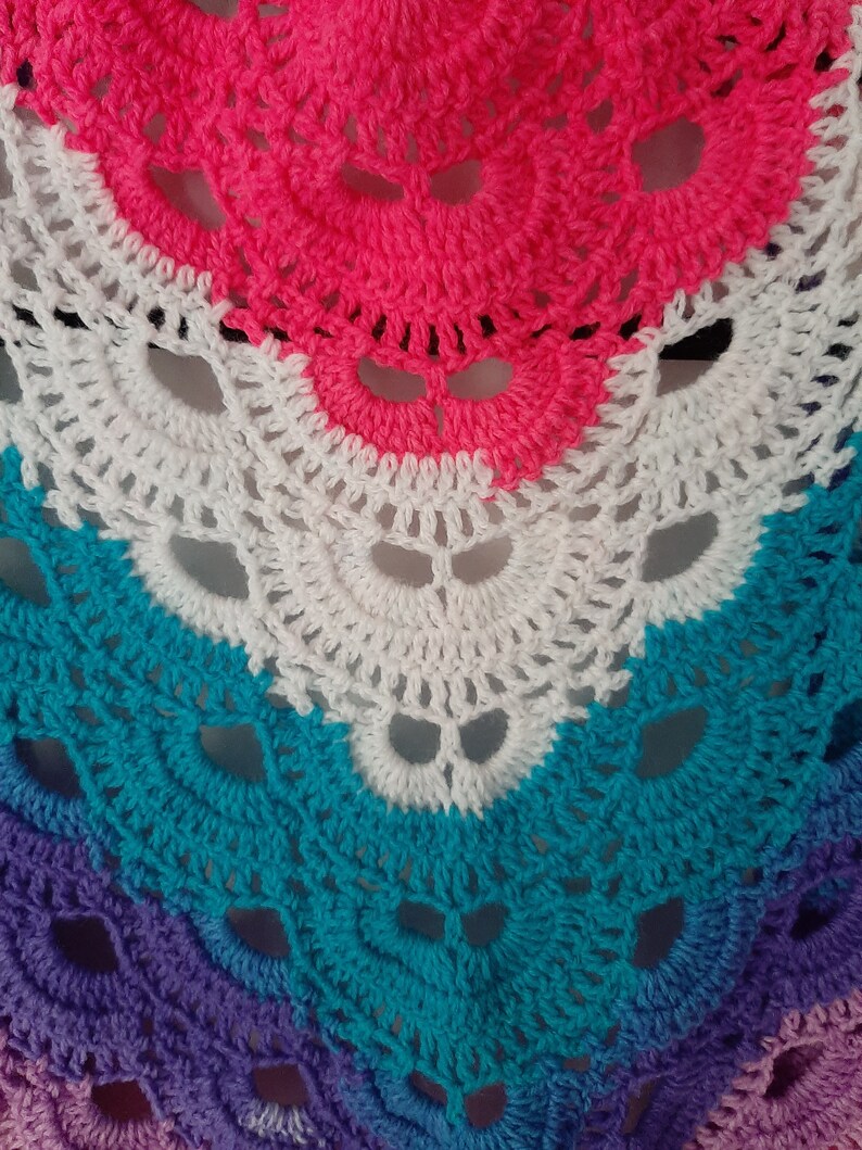 Multi Colored Crocheted Woman's Wrap Handmade Ladies - Etsy